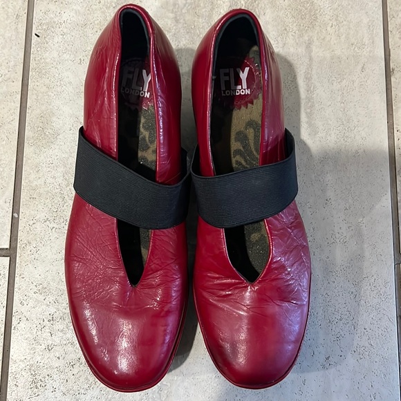 Fly London | Shoes | Hot Red Leather Slip On Fly London Shoes | Poshmark